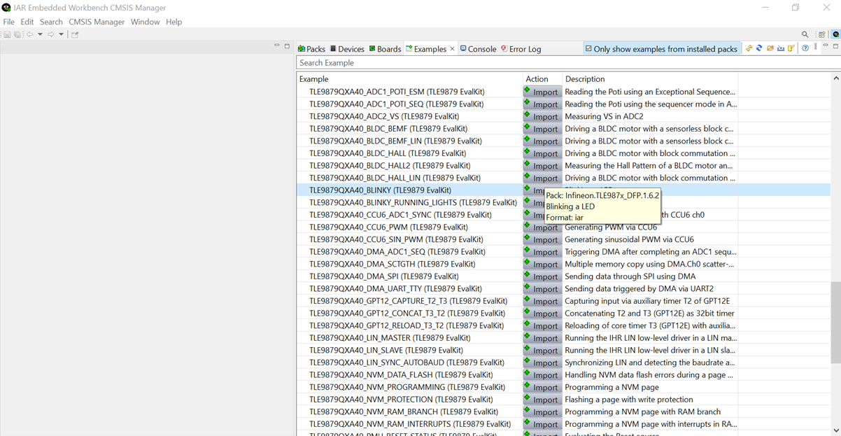 在IAR Embedded Workbench for Arm中开发和调试Infineon MOTIX™ MCU